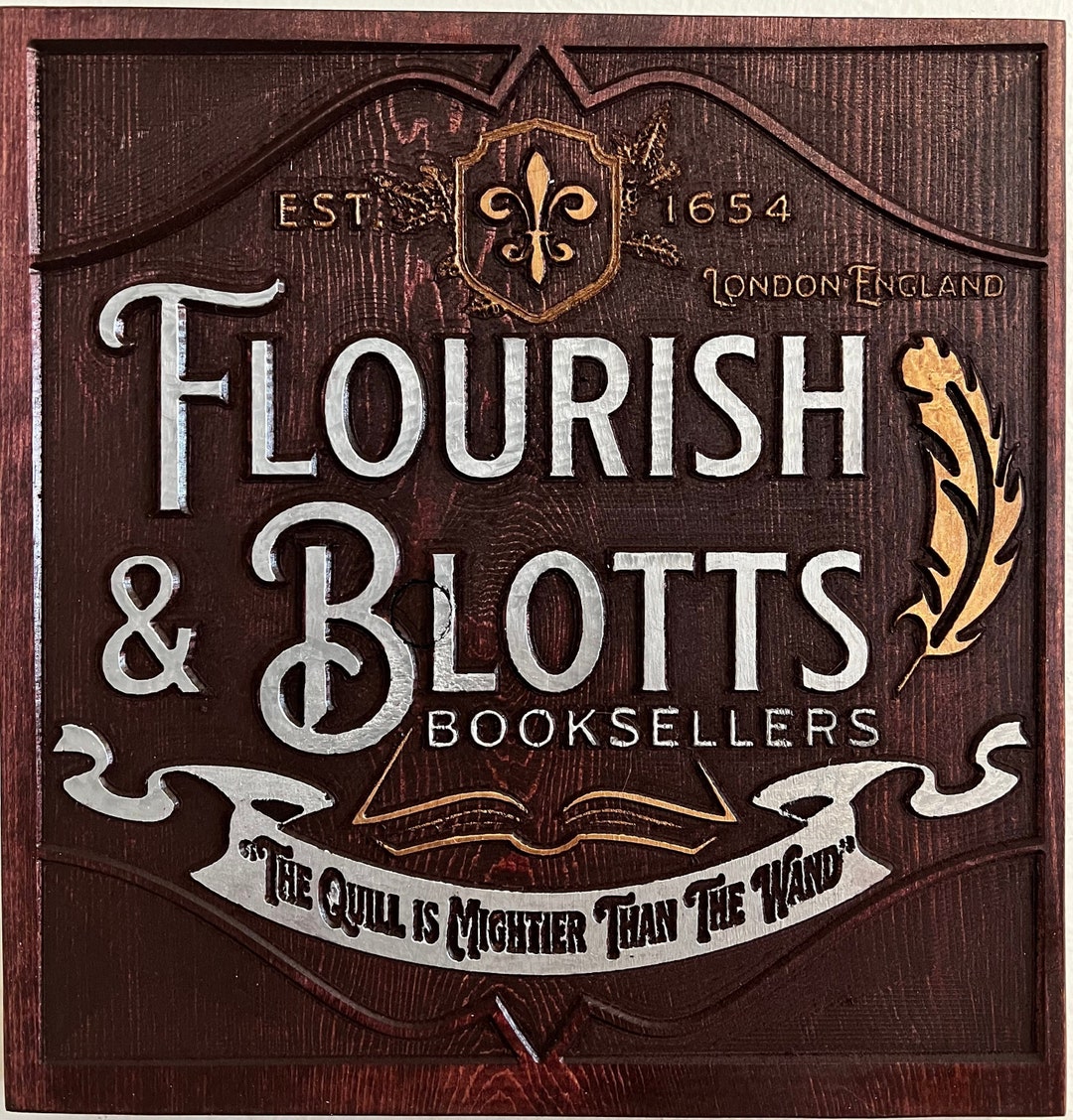 Magical Bookstore Sign- Wizardly Fan Art! - Etsy