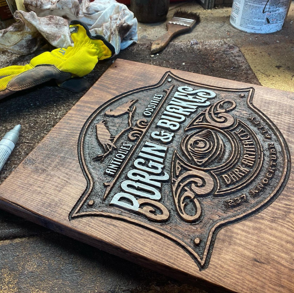 Magical Antiques and Oddities Sign Wizardly Fan Art - Etsy