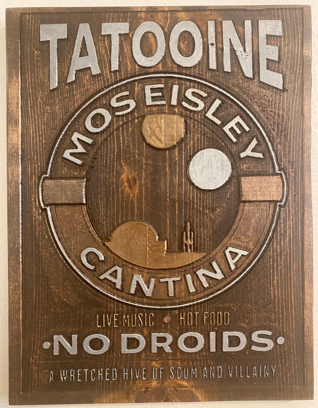 Cantina/no Droids Sign - Etsy