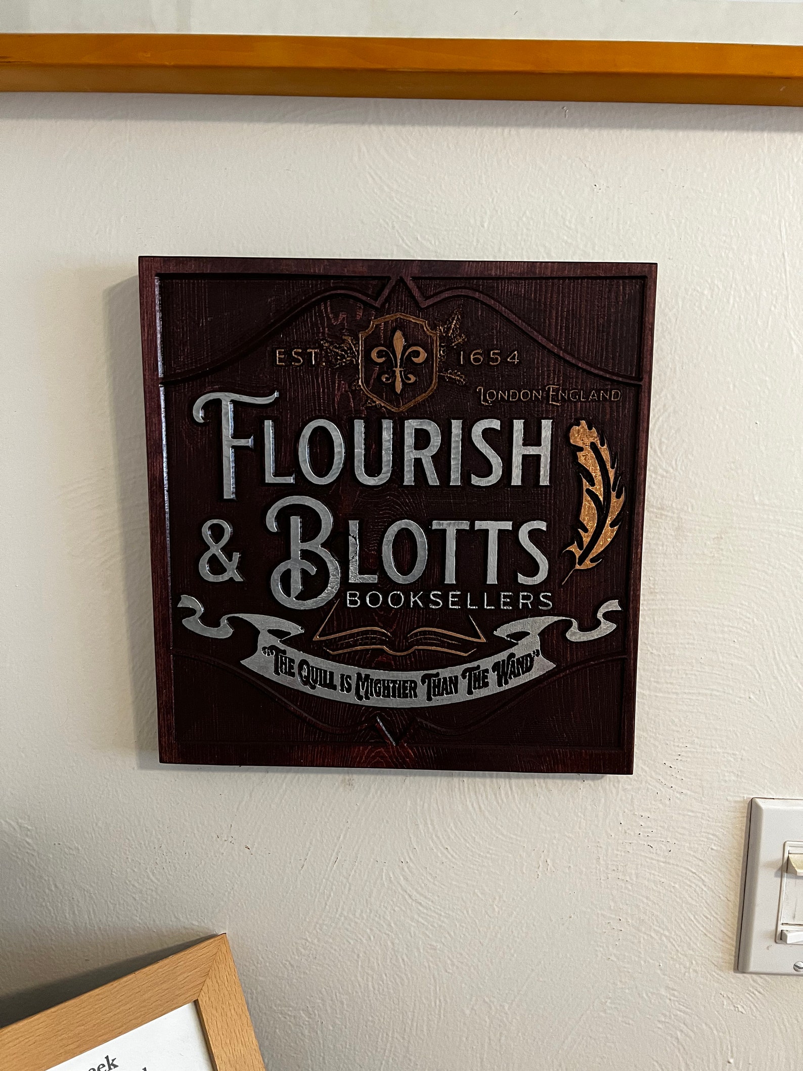 Magical Bookstore Sign Wizardly Fan Art - Etsy