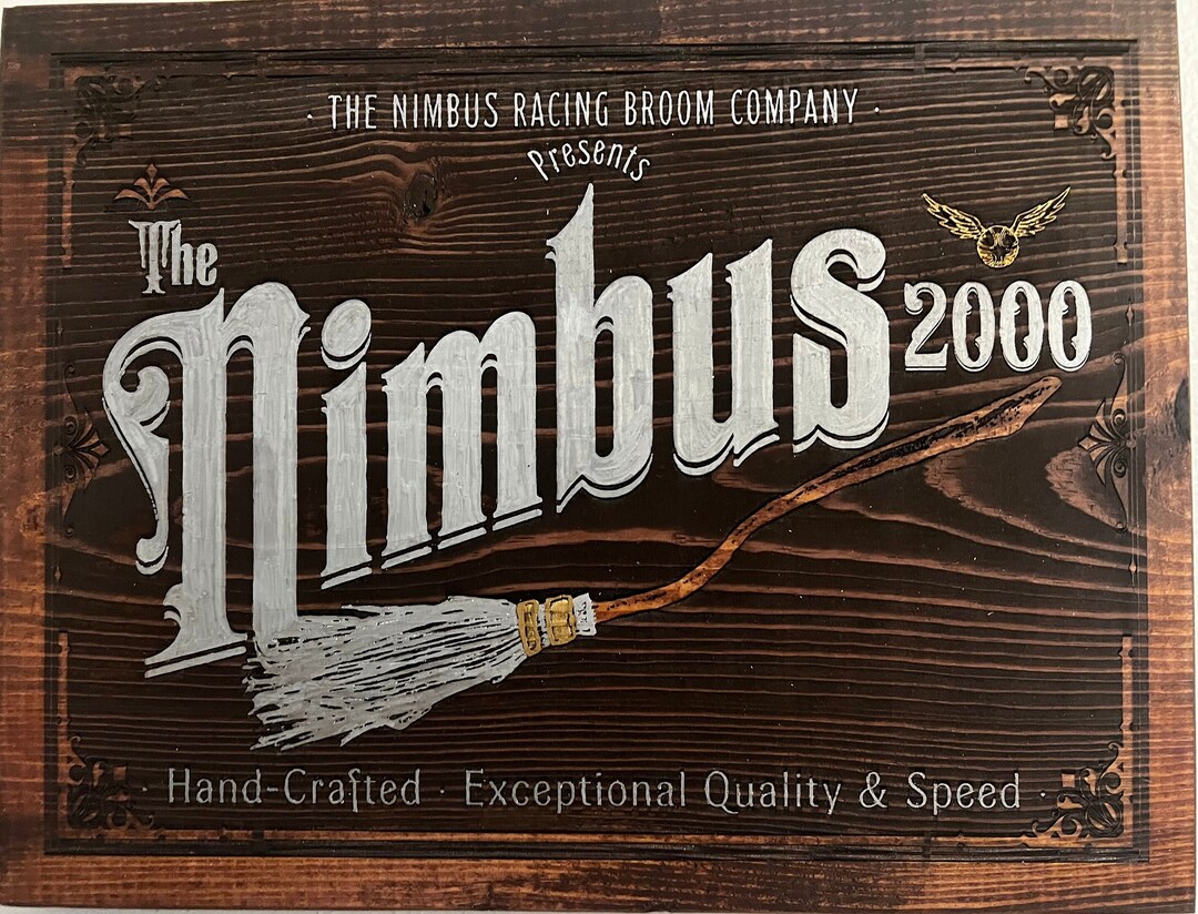 Racing Broom Sign- Wizardly Fan Art! - Etsy