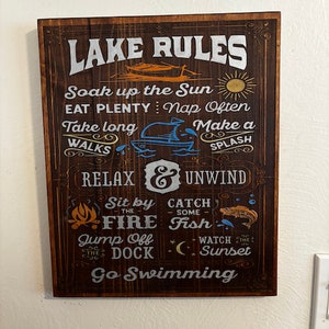 Lake Rules - Etsy