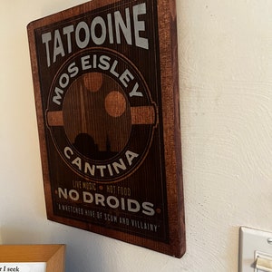 Cantina/no Droids Sign - Etsy