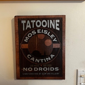 Cantina/no Droids Sign - Etsy