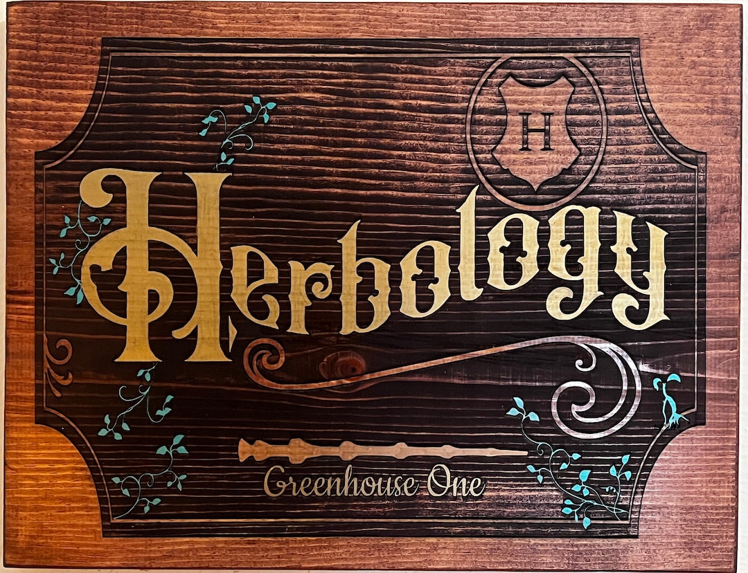 Herbology Greenhouse Sign- Wizardly Fan Art! - Etsy