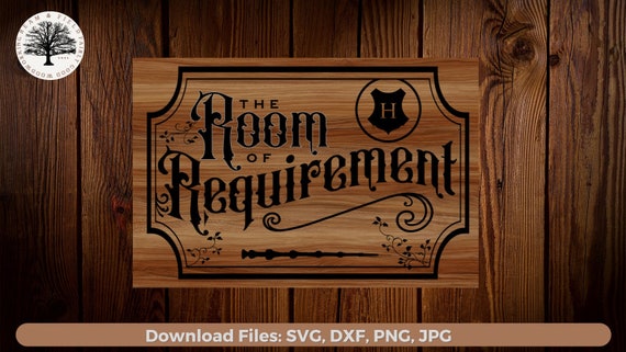 The room of Requirement Sign Art Files Jpg Dxf - Etsy