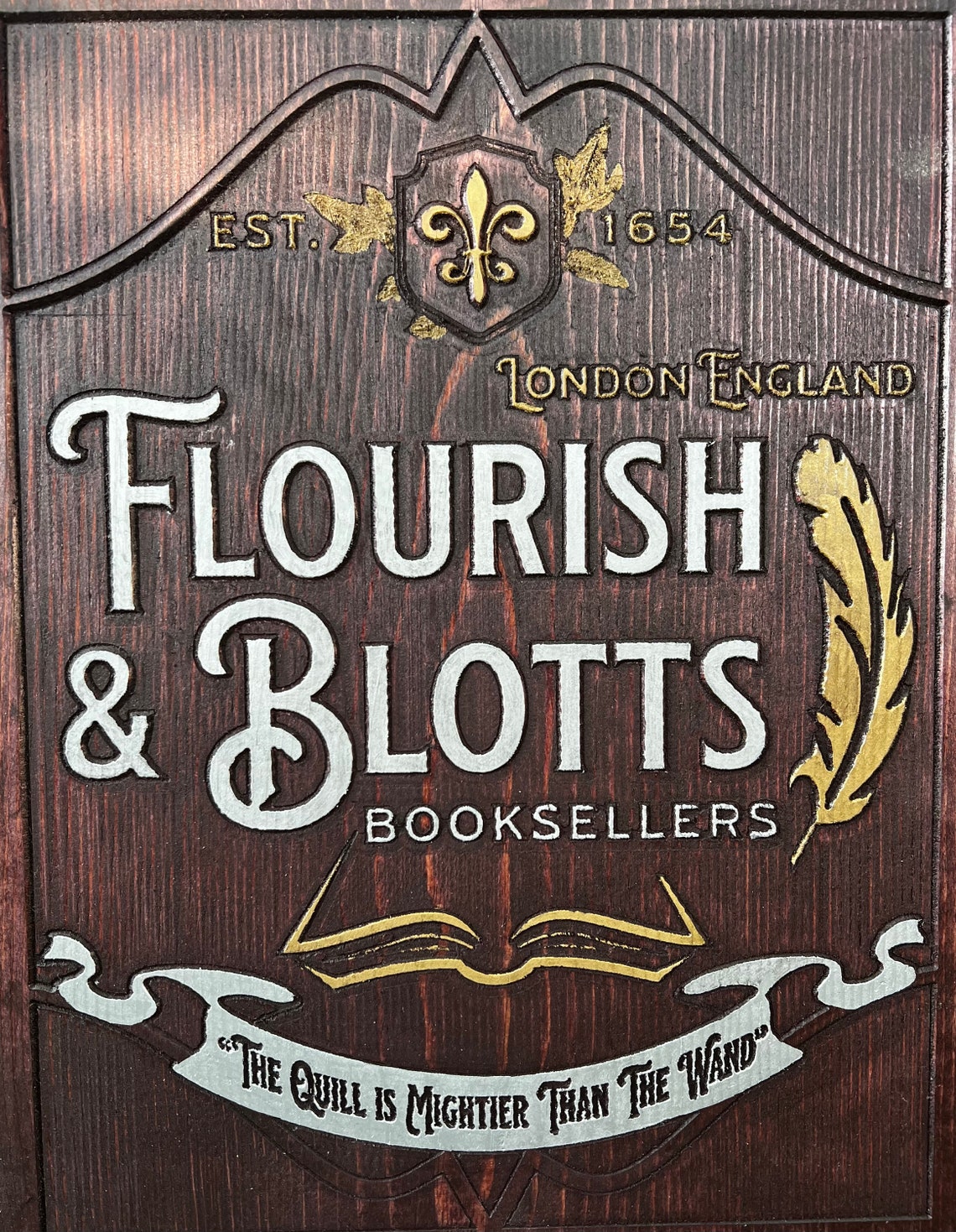 Magical Bookstore Sign Wizardly Fan Art - Etsy