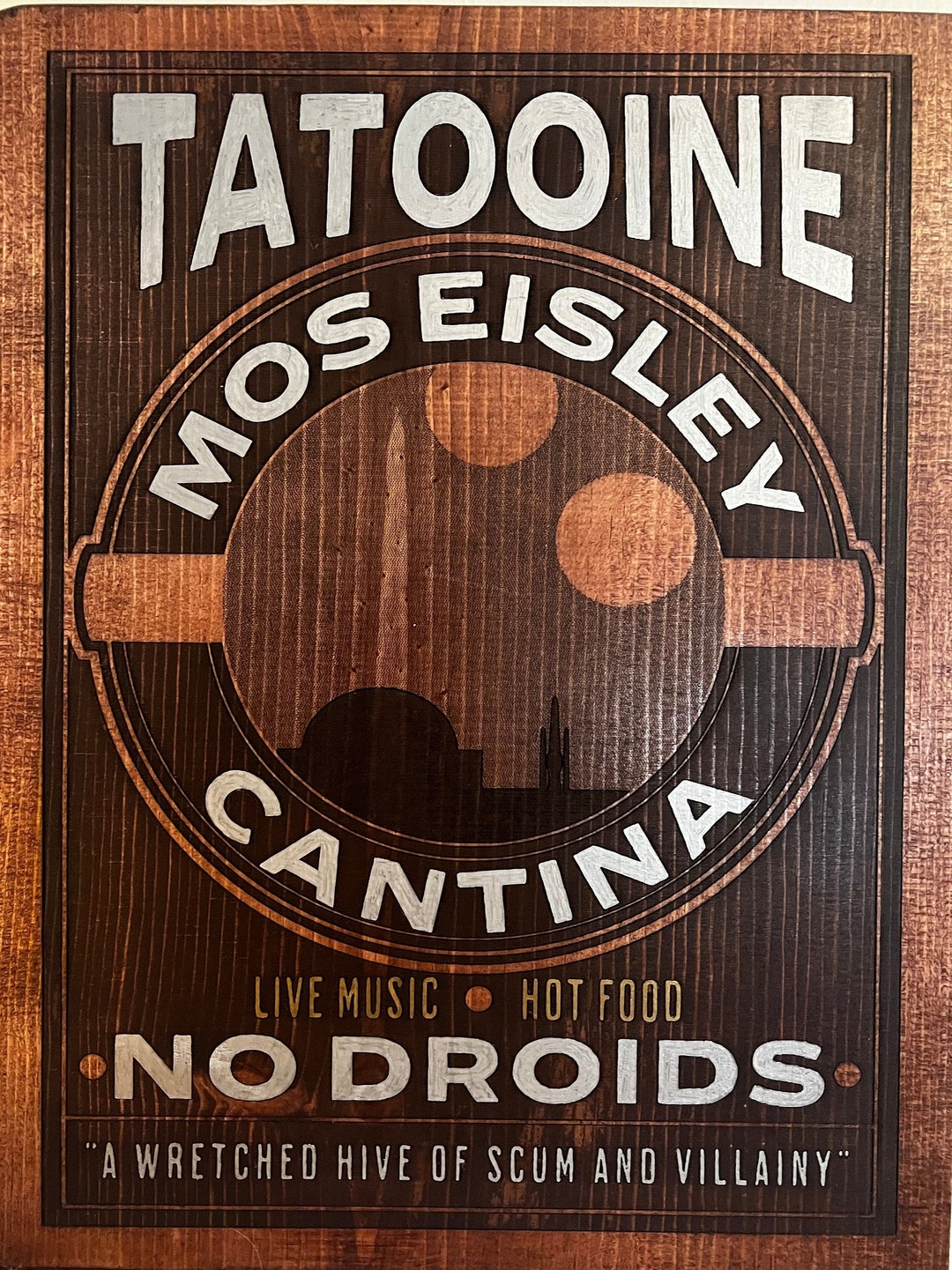 Cantina/no Droids Sign - Etsy