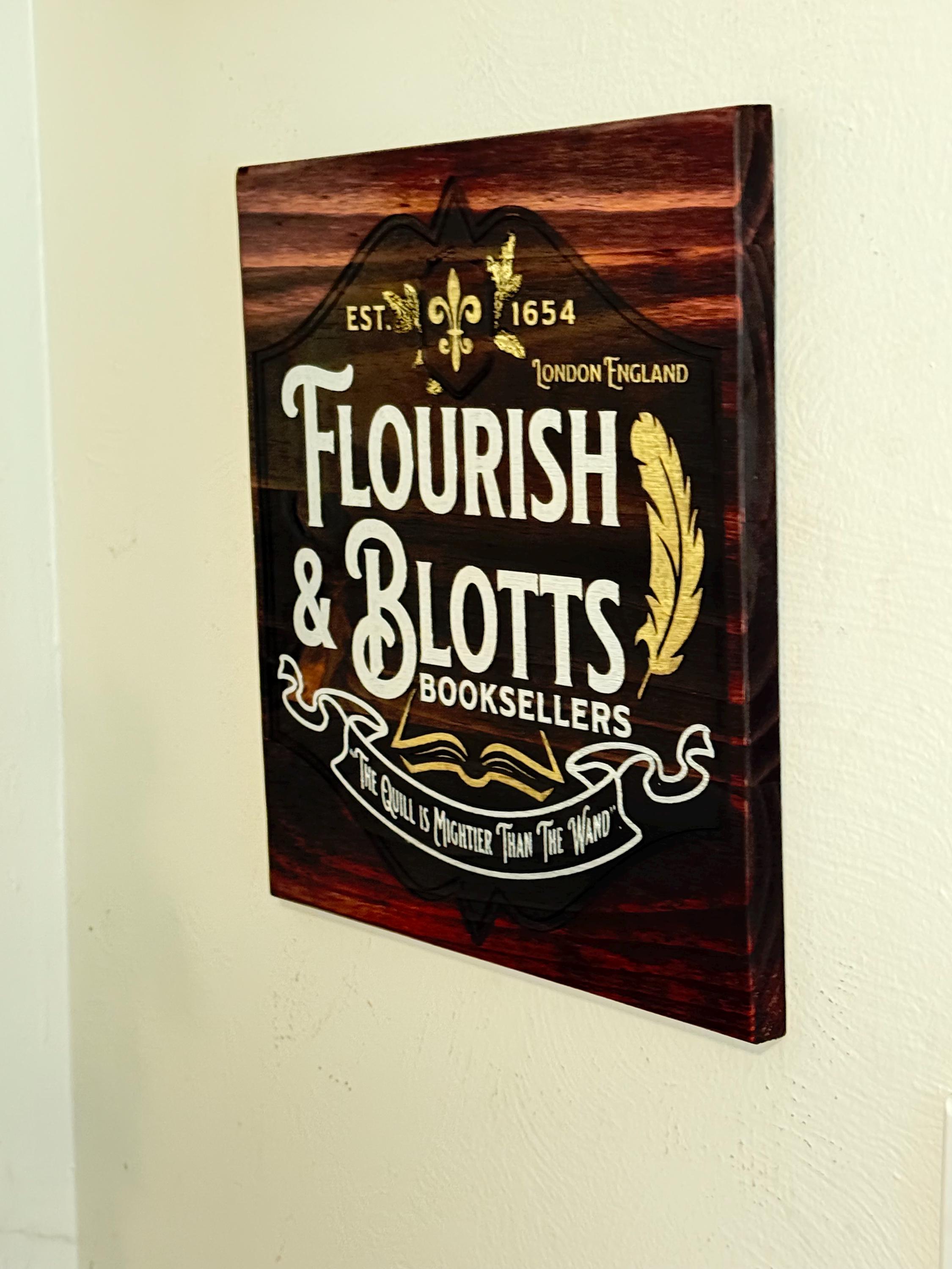 Magical Bookstore Sign- Wizardly Fan Art! - Etsy