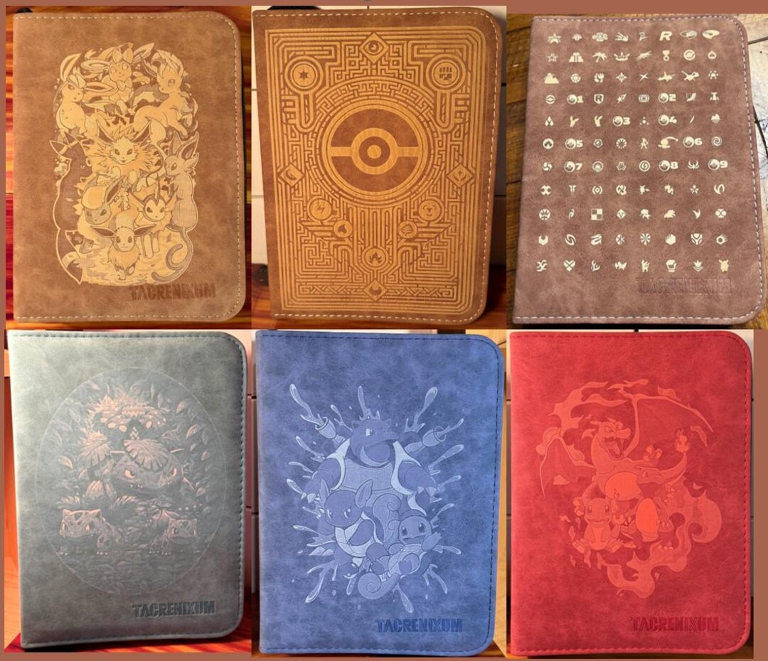 Pokémon Custom Mini Binder: 4 Card Slots per Page, 50 Pages Included ...