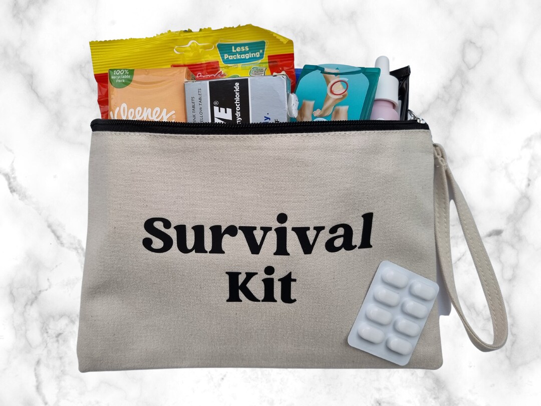 Survival Kit, Essentials Pouch, for Emergency Snacks, Medical Supplies, Cables & Plugs, or a a ...