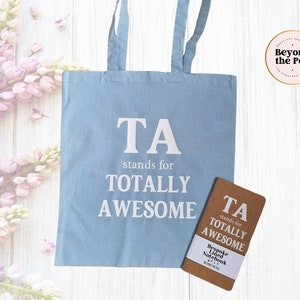 TA Stands for Totally Awesome, Teaching Assistant Gift, Kraft Paper ...