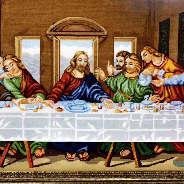 Last Supper Cross Stitch - Etsy