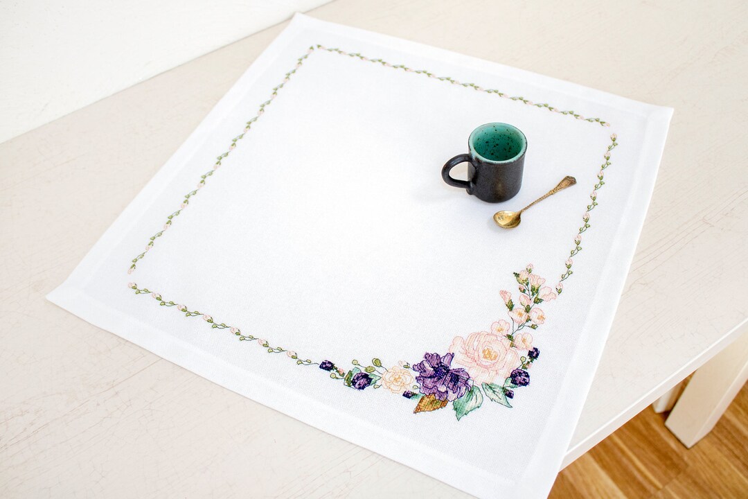 Table Topper Cross Stitch Kit Table Cloth, FM021 - Etsy