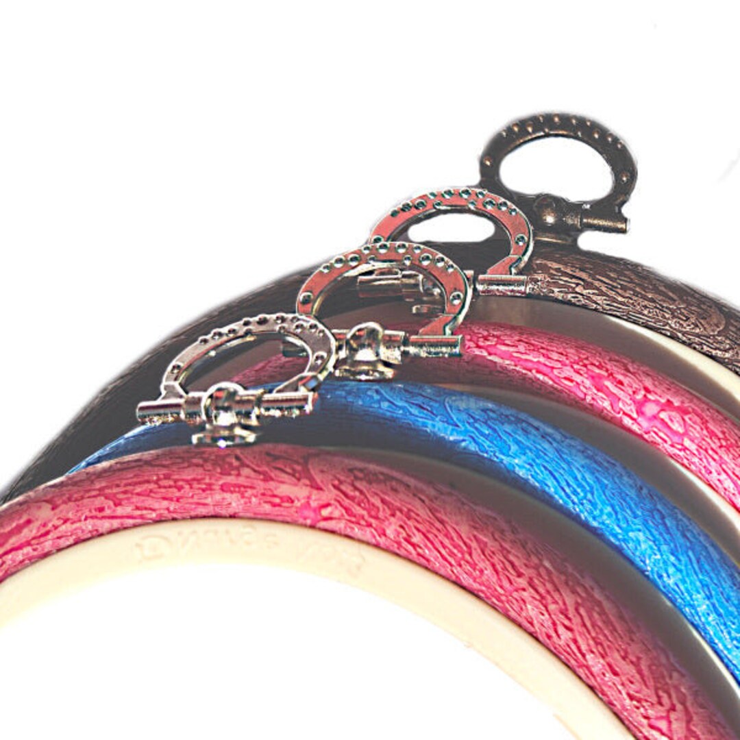 Transparent Embroidery Round Hoop - Nurge Flexible Hoop, Round Cross ...