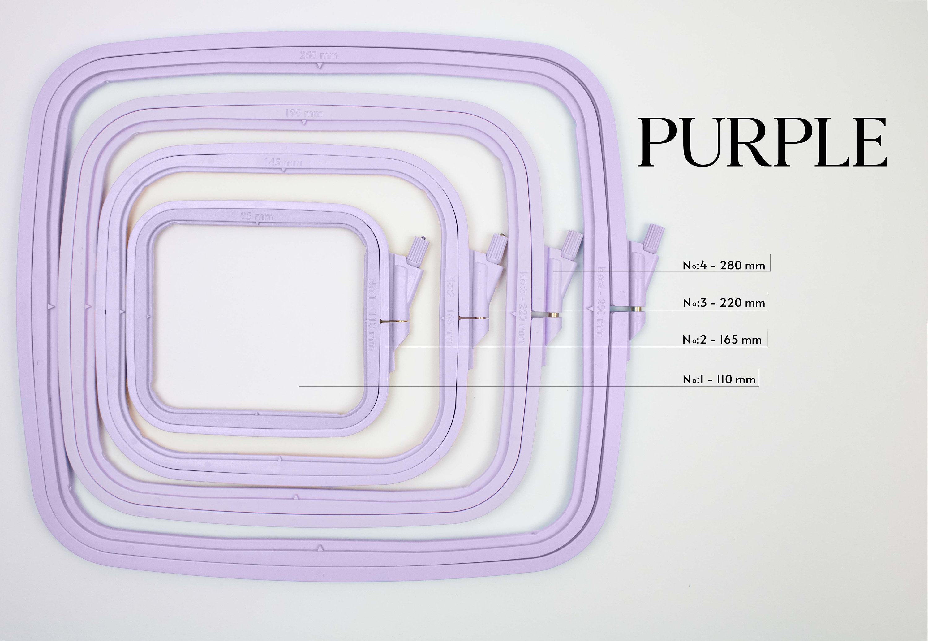 Embroidery Hoop, Purple Square Cross Stitch Hoop, Nurge Needlecraft ...