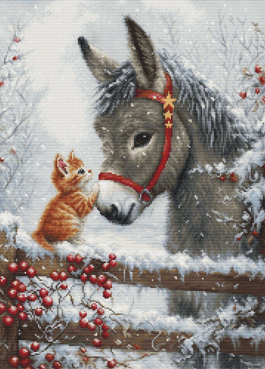 Cross Stitch Kit Luca-s GOLD- Warm Hug, BU5075 - Etsy