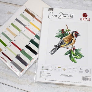 Cross Stitch Kit Luca-s Goldfinch Bird, B1197 - Etsy