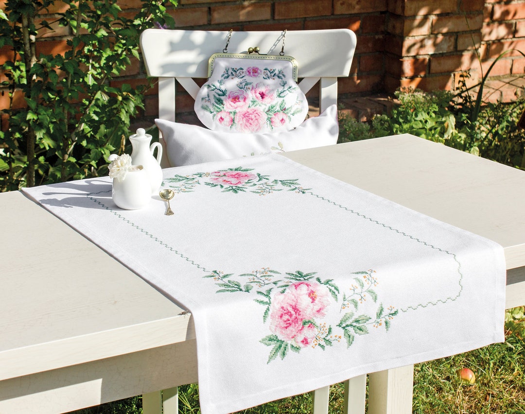 Table Topper - Cross Stitch Kit Table Cloth, FM009 - Etsy