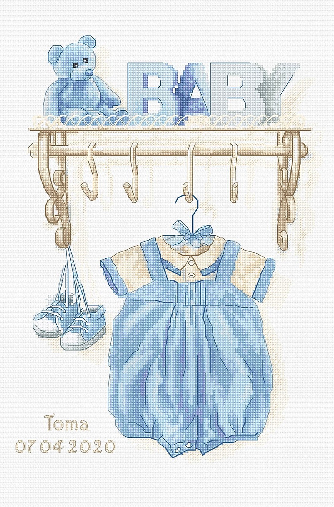Cross Stitch Kit Luca-s Baby Boy Birth B1174 - Etsy