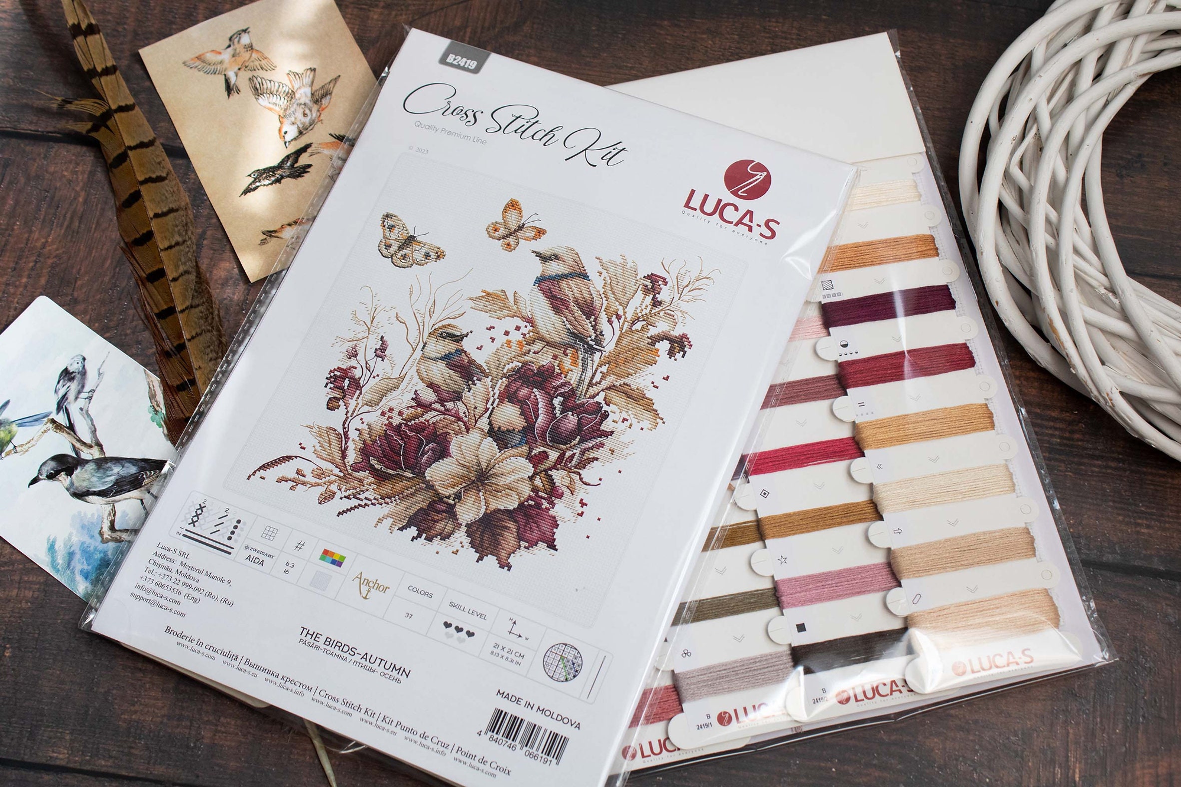 Cross Stitch Kit Luca-s the Birds-autumn B2419 - Etsy UK