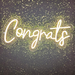 Congrats Neon Sign - Etsy