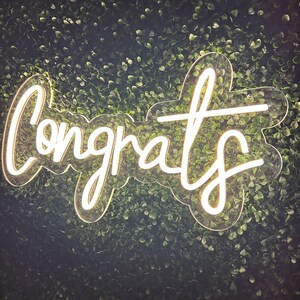 Congrats Neon Sign - Etsy