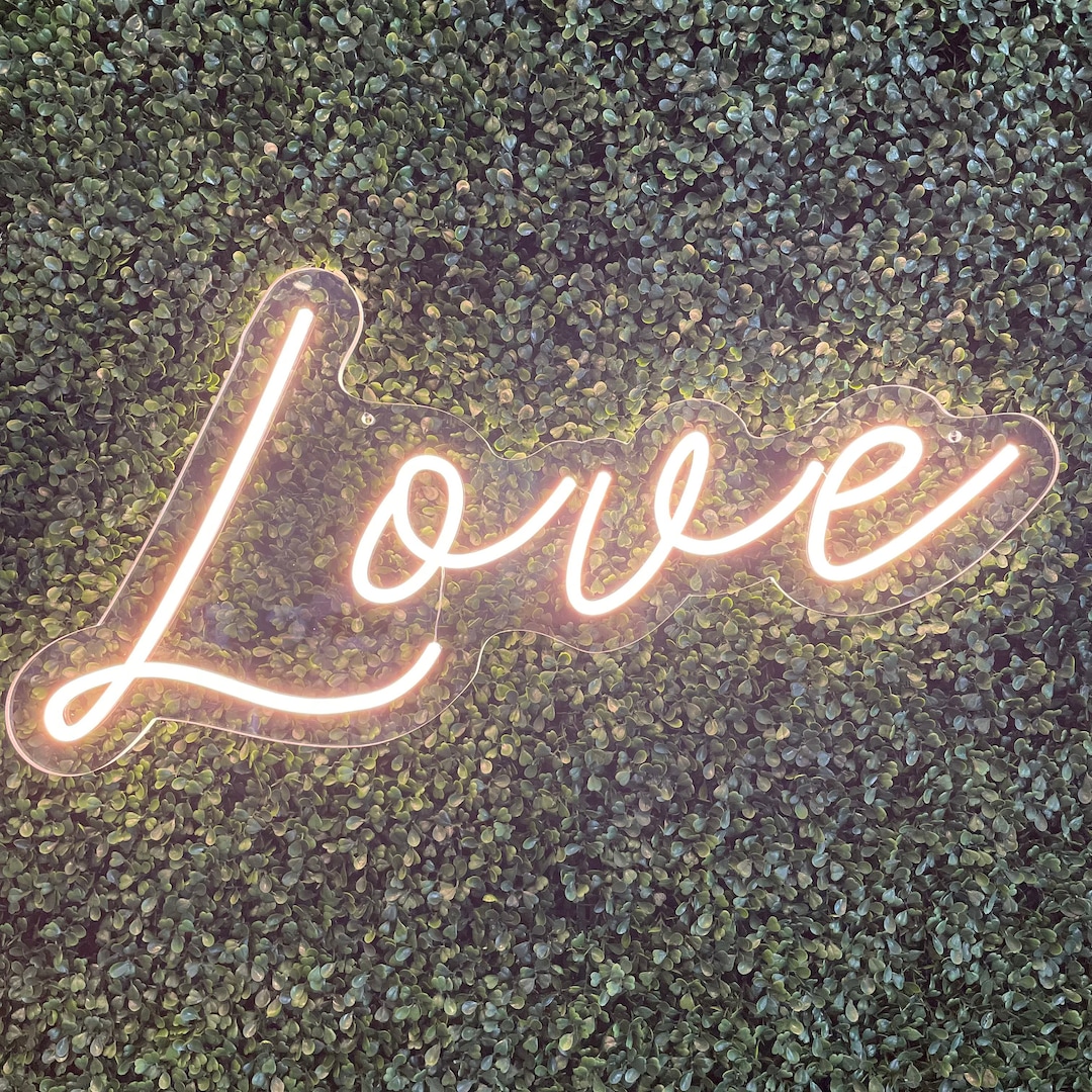 Love Neon Sign - Script - Etsy