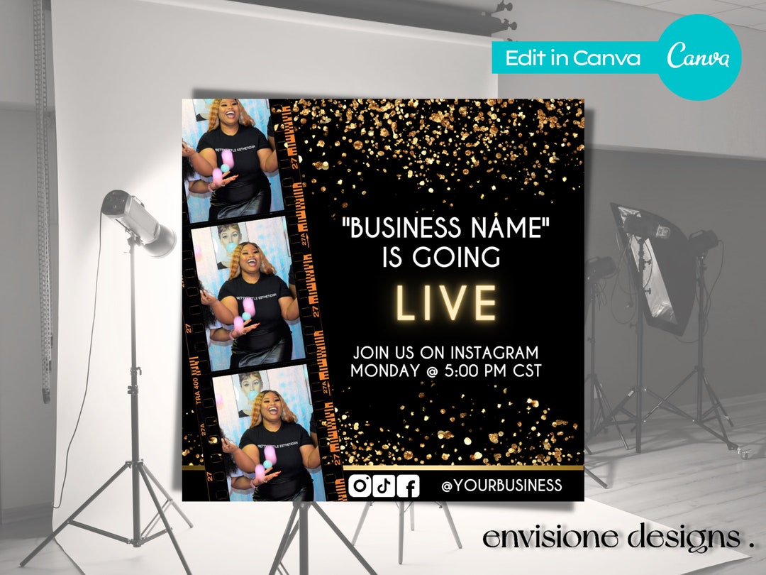 Instagram Live Flyer Canva Template, Haar Flyer DIY Boutique Flyer ...