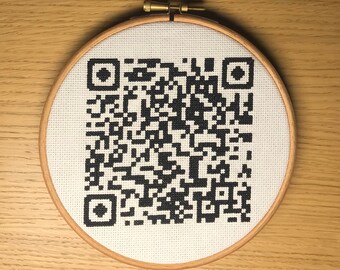 Qr Code Cross Stitch - Etsy UK