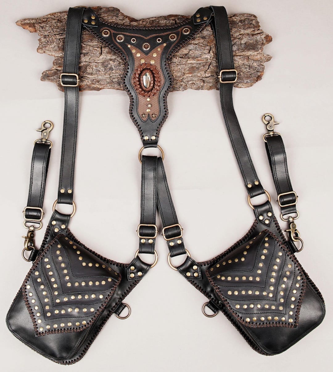 Leather Holster Bag, Festival Belt, Pocket Holster, Steampunk ...