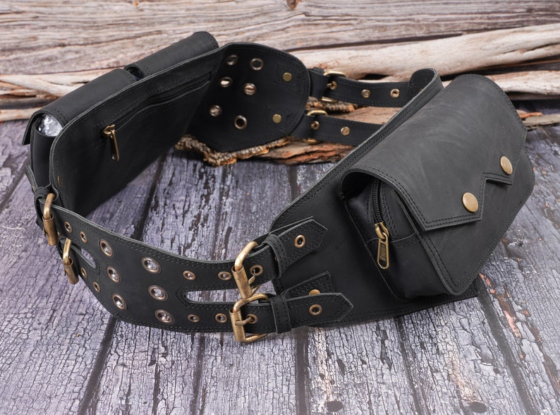 Handmade Leather Belt Bag Leather Utility Belt Leather - Etsy