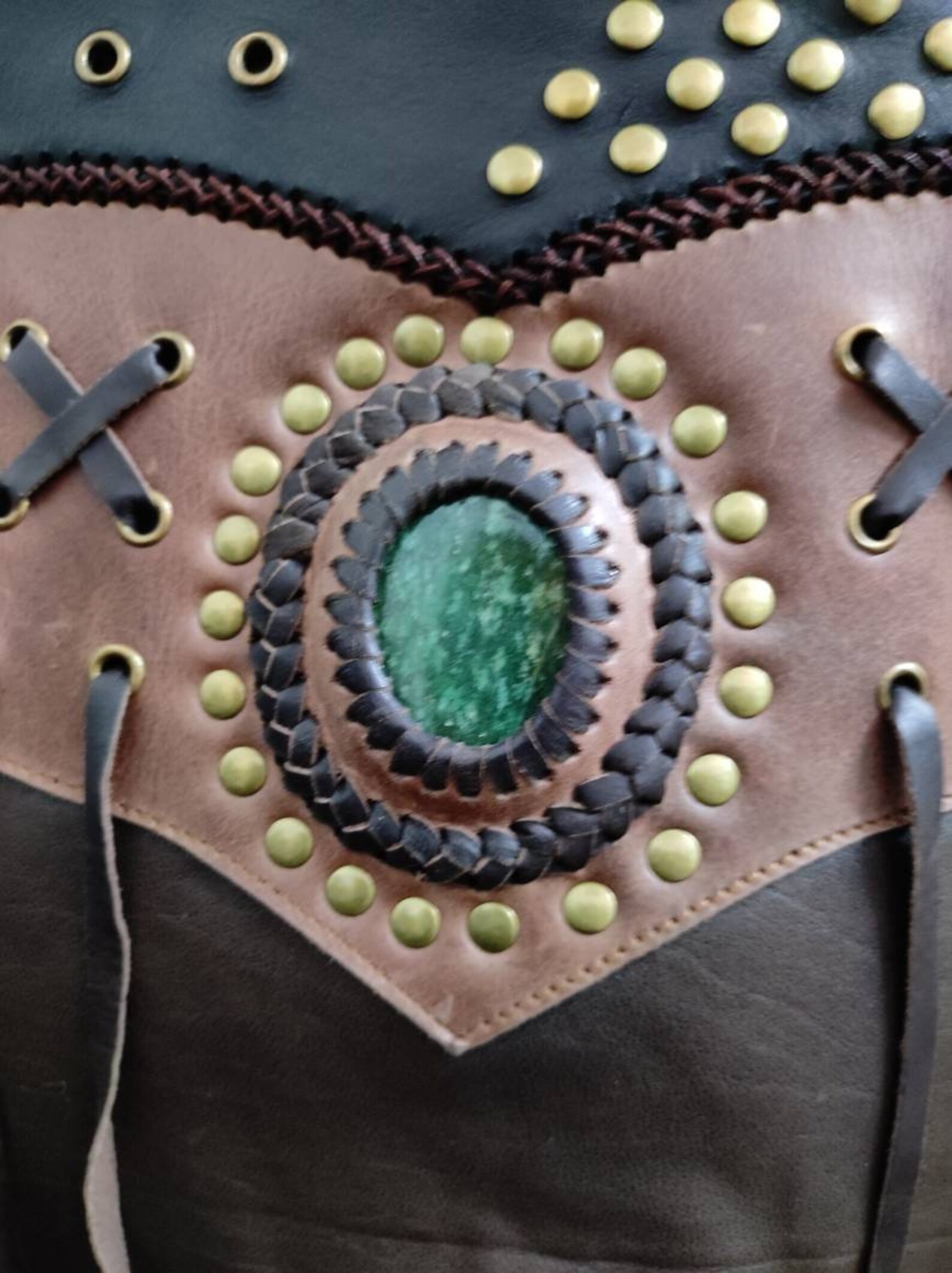 Leather Hand Made Skirt With Real Gems Stone for Women - Etsy