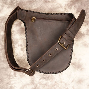 Hand Made Leather Belt Hip Bag With Real Gems Stone for Woman N Man - Etsy