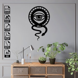 Snake Dxf Eye Svg Pdf Digital Download Laser Cut Cnc Cutting Router ...