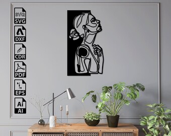 Human Line Art Dxf Svg Digital Download Laser Cut Cnc Cutting Router ...