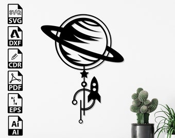 Saturn Dxf Svg - Etsy