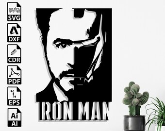 Iron Man Dxf Spiderman Captain America Svg Digital Download Laser Cut ...