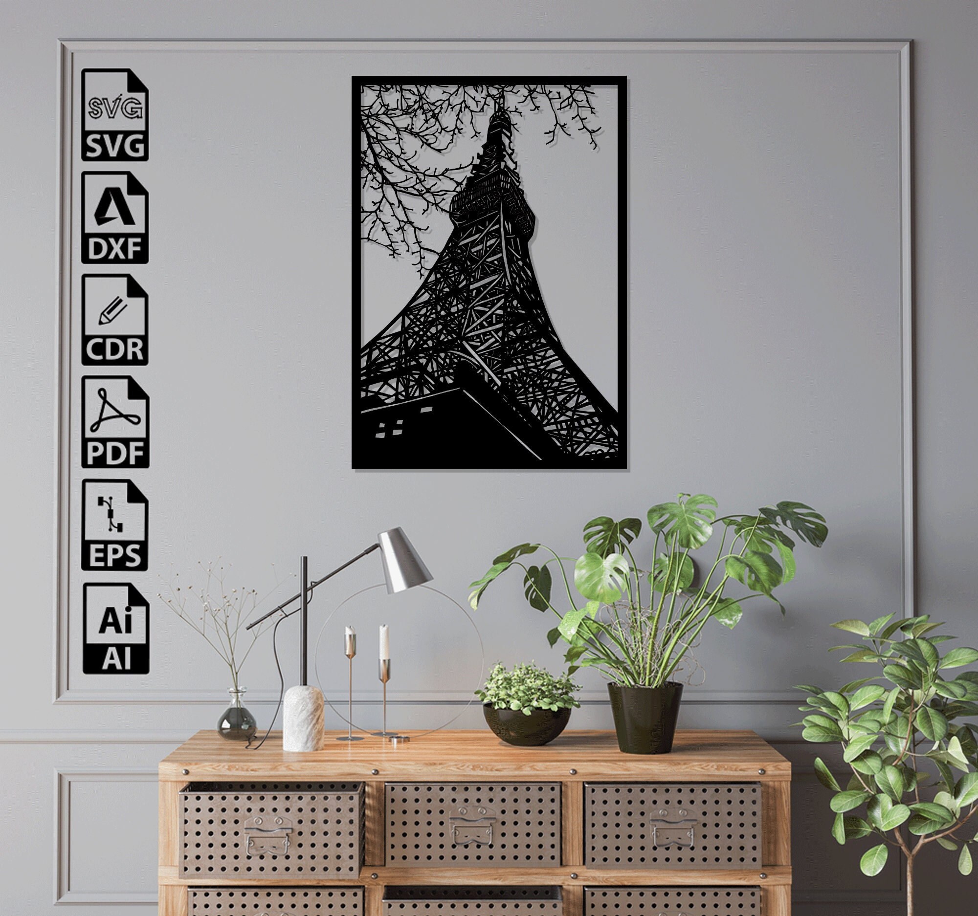Eiffel Dxf Paris Svg Pdf Digital Download Laser Cut Cnc - Etsy
