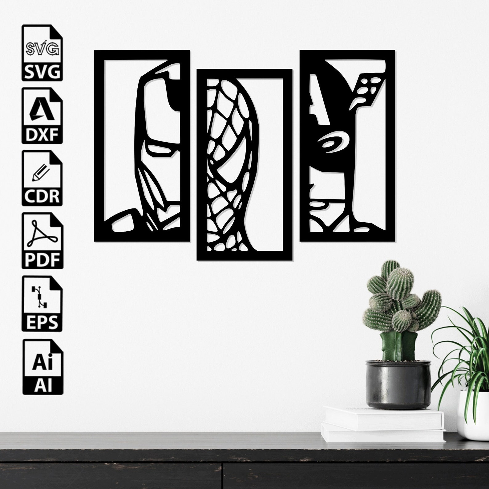 Iron Man Dxf Spiderman Captain America Svg Digital Download Laser Cut ...