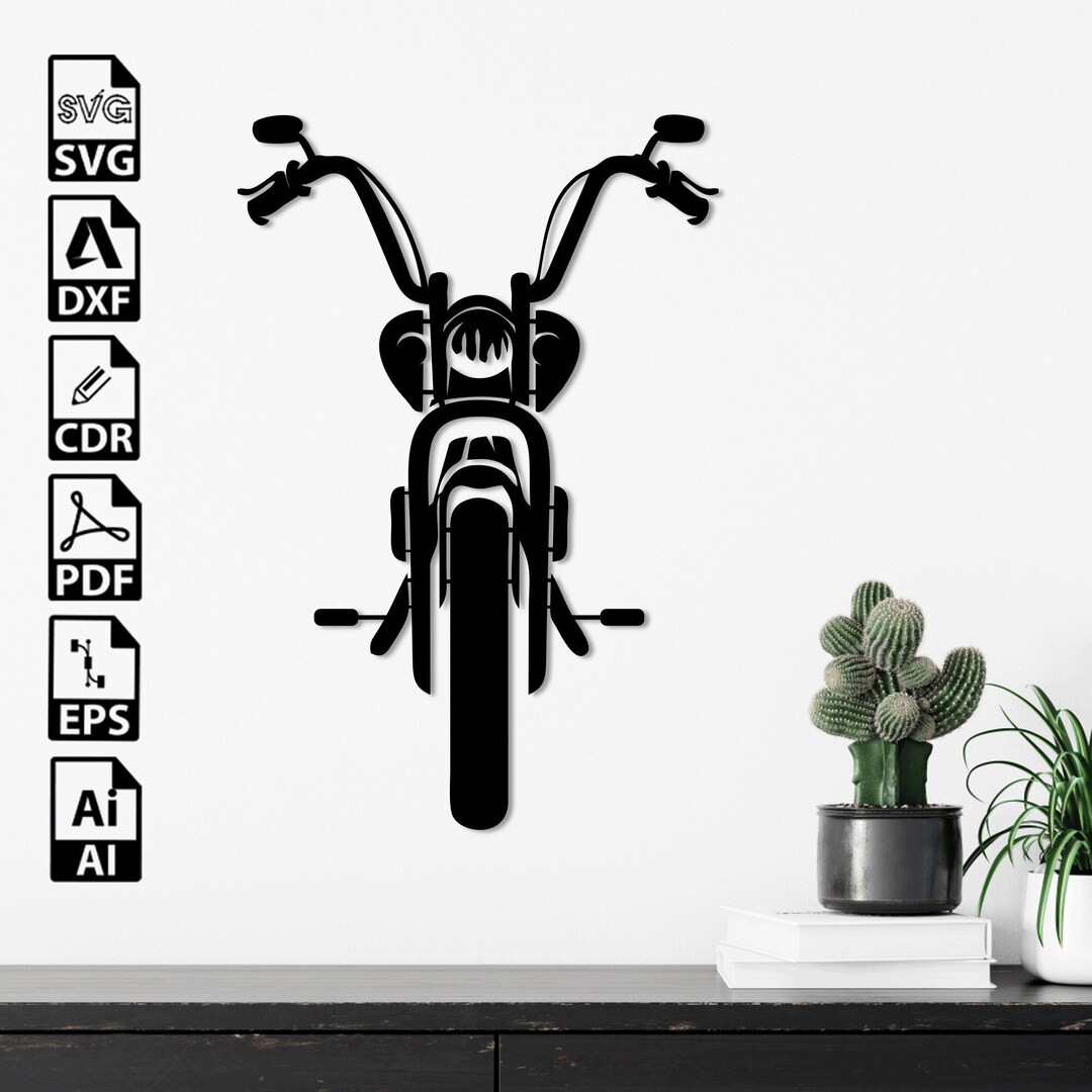 Motorcycle Dxf Chopper Svg Pdf Digital Download Laser Cut Cnc Cutting ...