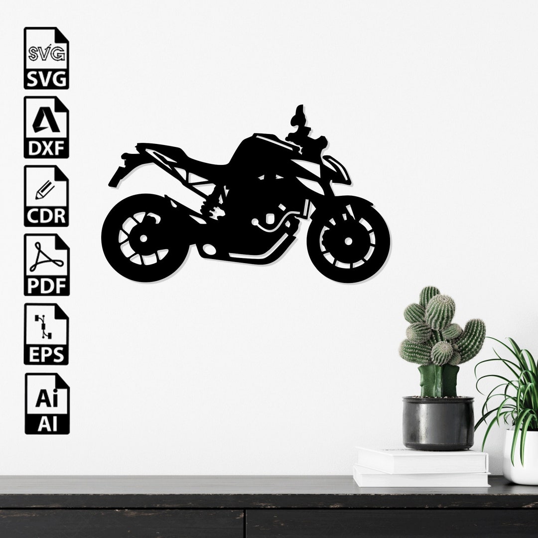 Motorcycle Dxf MT Svg Pdf Digital Download Laser Cut Cnc Cutting Router ...