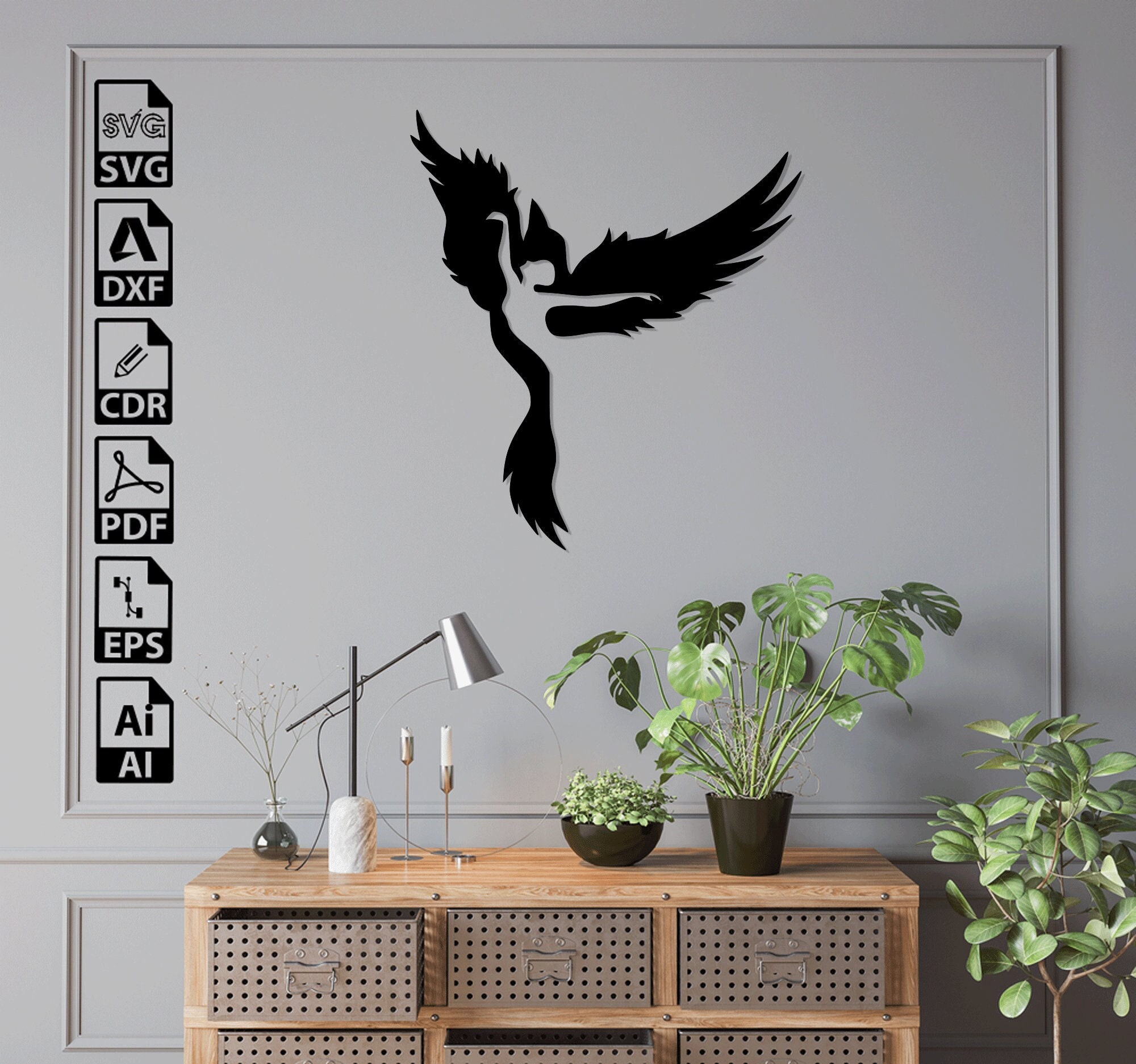 Phoenix Dxf Phoenix Svg Digital Download Laser Cut Cnc Cutting Router ...