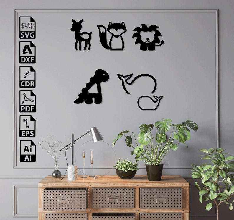 Cute Sweet Animals Dxf Svg Pdf Digital Download Laser Cut Cnc - Etsy