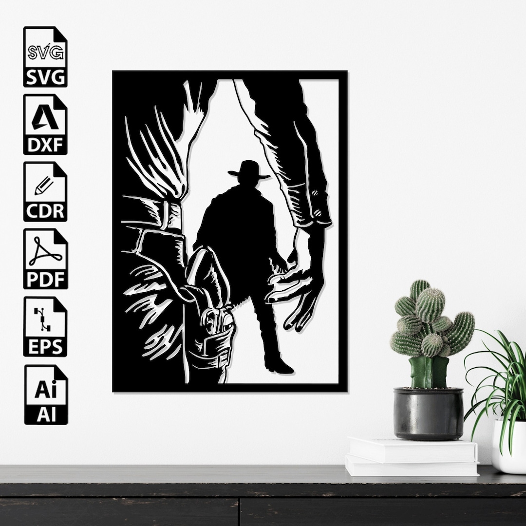 Cowboy Dxf Cowboy Svg Pdf Digital Download Laser Cut Cnc - Etsy