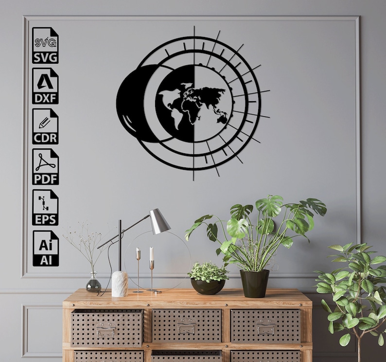 World Globe Dxf World Map Svg Pdf Digital Download Laser Cut - Etsy