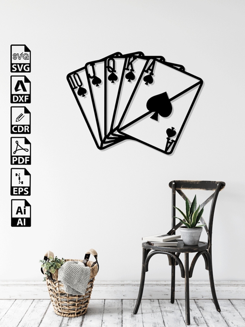 Playing Cards Deck Laser Cut Files: SVG, DXF, CNC (digital Download ...