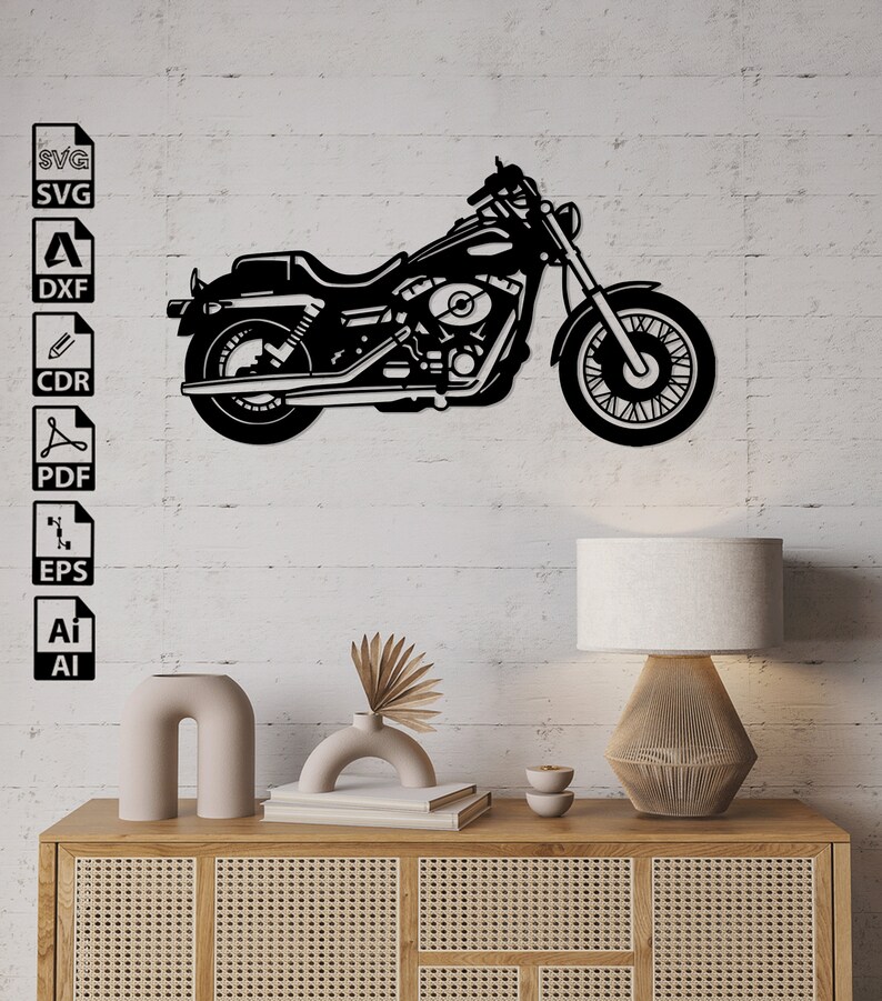 Motorcycle Chopper Dxf Svg Pdf Digital Download Laser Cut Cnc Cutting ...