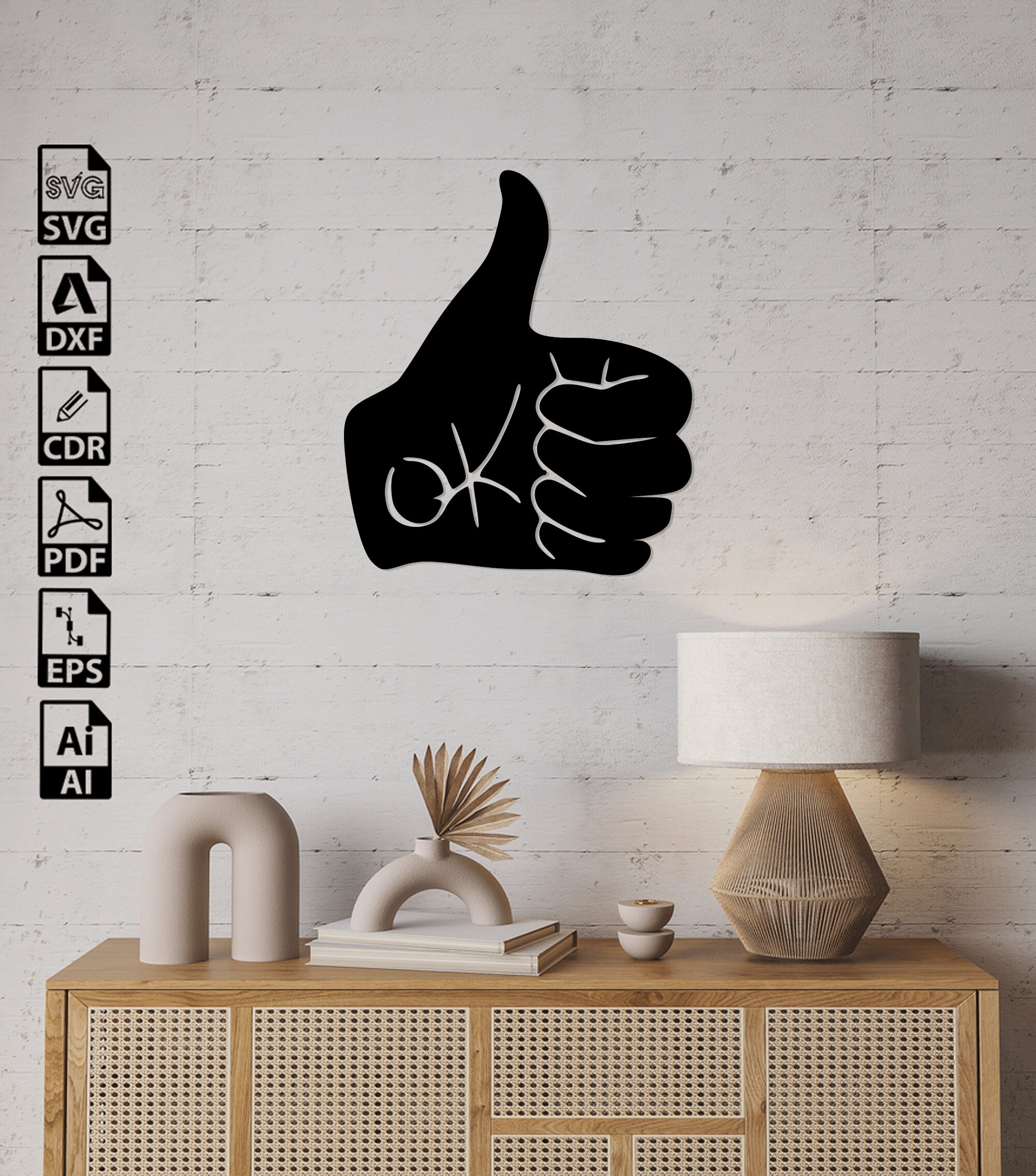Ok Dxf OK Svg Pdf Digital Download Laser Cut Cnc Cutting Router Files ...
