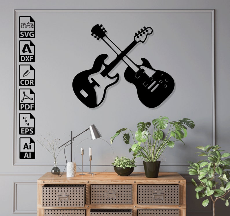 Guitar Laser Cut Files: SVG, DXF, CNC, Wall Art (digital Download) - Etsy